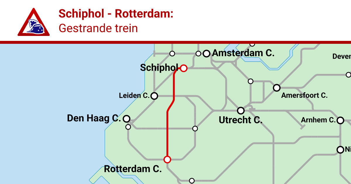 Schiphol - Rotterdam: stranded train (15 February 2025)