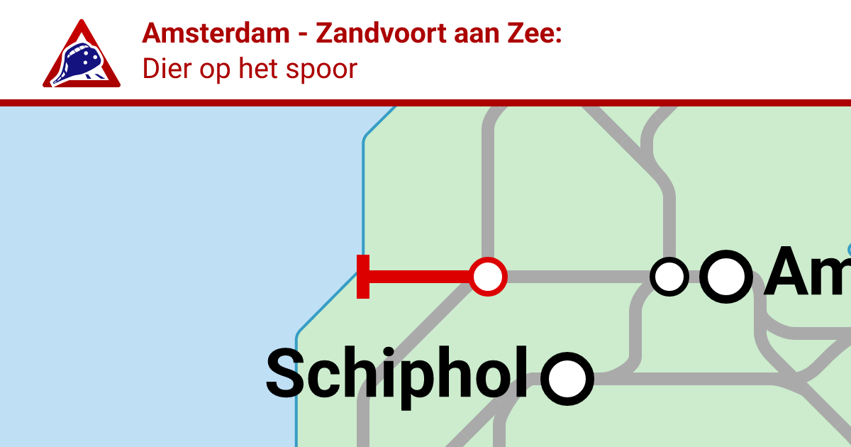 Amsterdam - Zandvoort aan Zee: dier op het spoor (21 mei 2025)