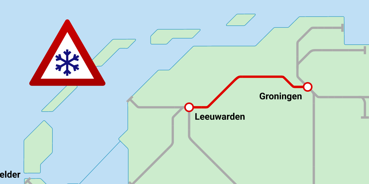 Groningen - Leeuwarden: weersomstandigheden (10 januari 2026)